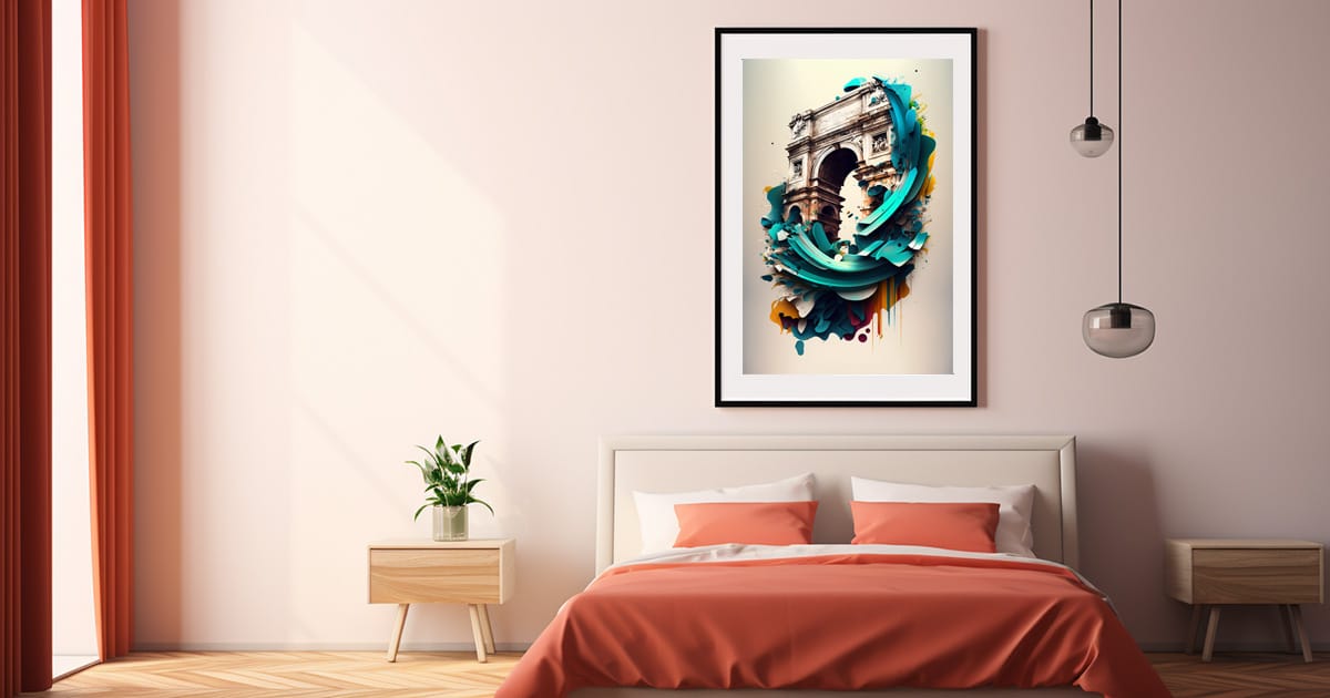 Graffiti of Arch of Triumvirate Poster - Vikingviews